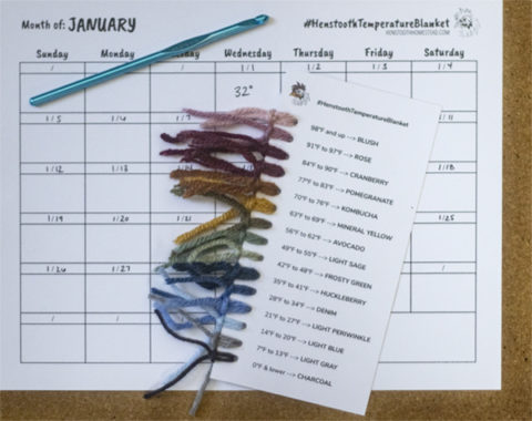 Temperature Blanket: Crochet or Knit Your Data | Henstooth Homestead